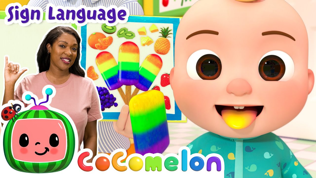 Learn Colors in ASL With Popsicles! | Cocomelon Nursery Rhymes | Learn ...