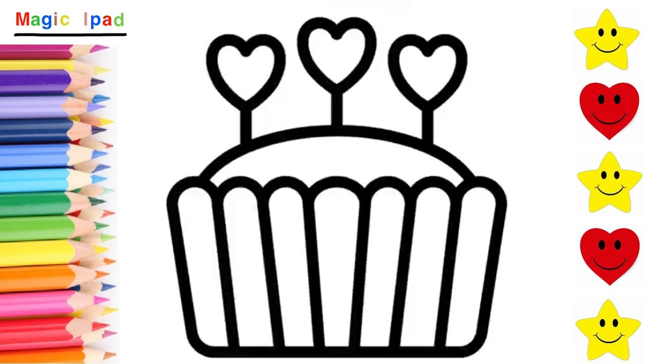 Como dibujar una MAGDALENA ROMANTICA | dibujos para niños 💓⭐ How to ...