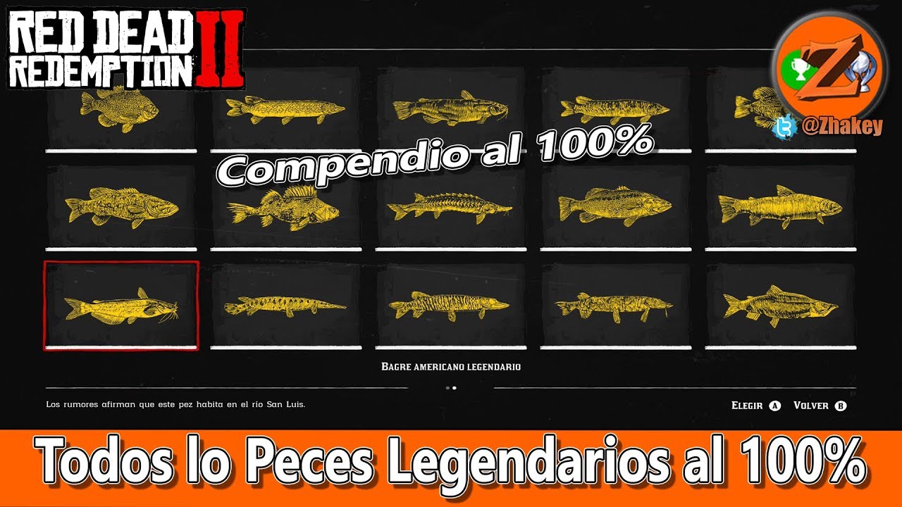Red Dead Redemption 2: Todos los Peces Legendarios del Compendio al 100 ...