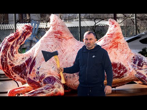 IZGARA DEVE. KÖMÜRDE DEVE ETİ.