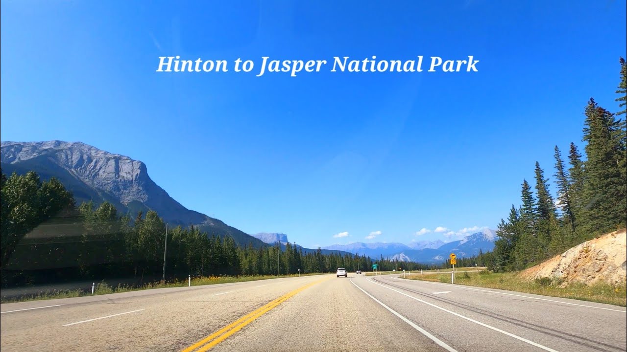 Driving - Hinton to Jasper National Park, Alberta, Canada - YouTube
