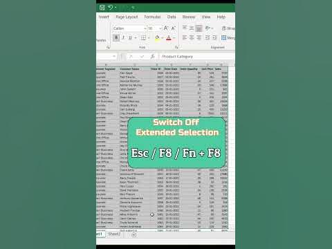 Microsoft Excel Shortcut Keys - Selecting Continuous & Non-Continuous Range Tamil ...