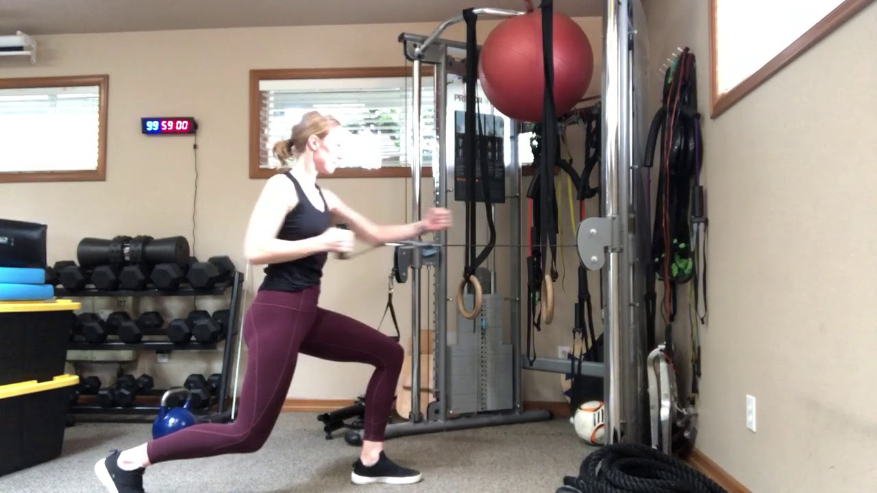 Split Stance Row with Rotation - YouTube