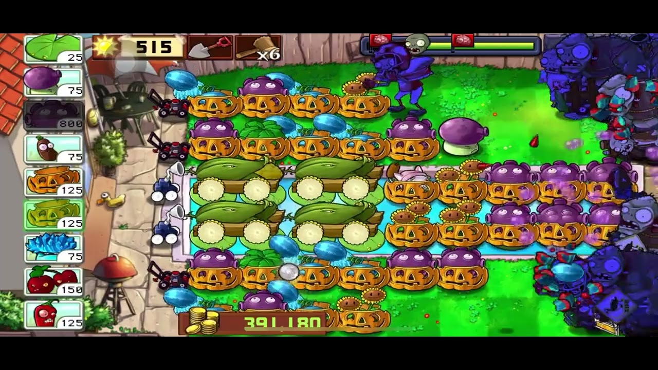 Plants vs Zombies Survival Endless 82 Flags Full HD YouTube - YouTube