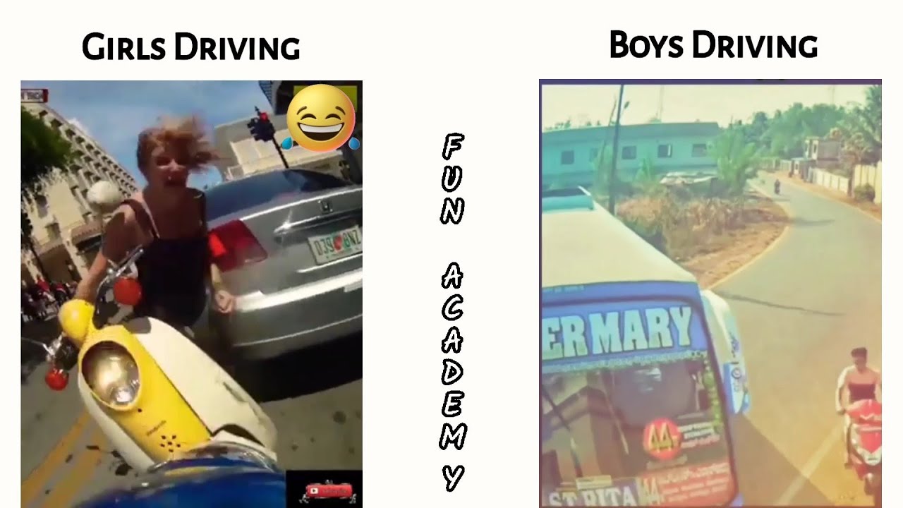 Girls Driving vs Boys Driving 😂 || girls vs boys driving funny video 🤣 ...