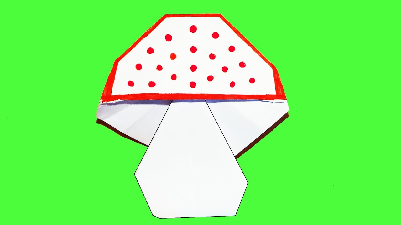 Cómo hacer una seta de papel | hongo de papel origami - YouTube