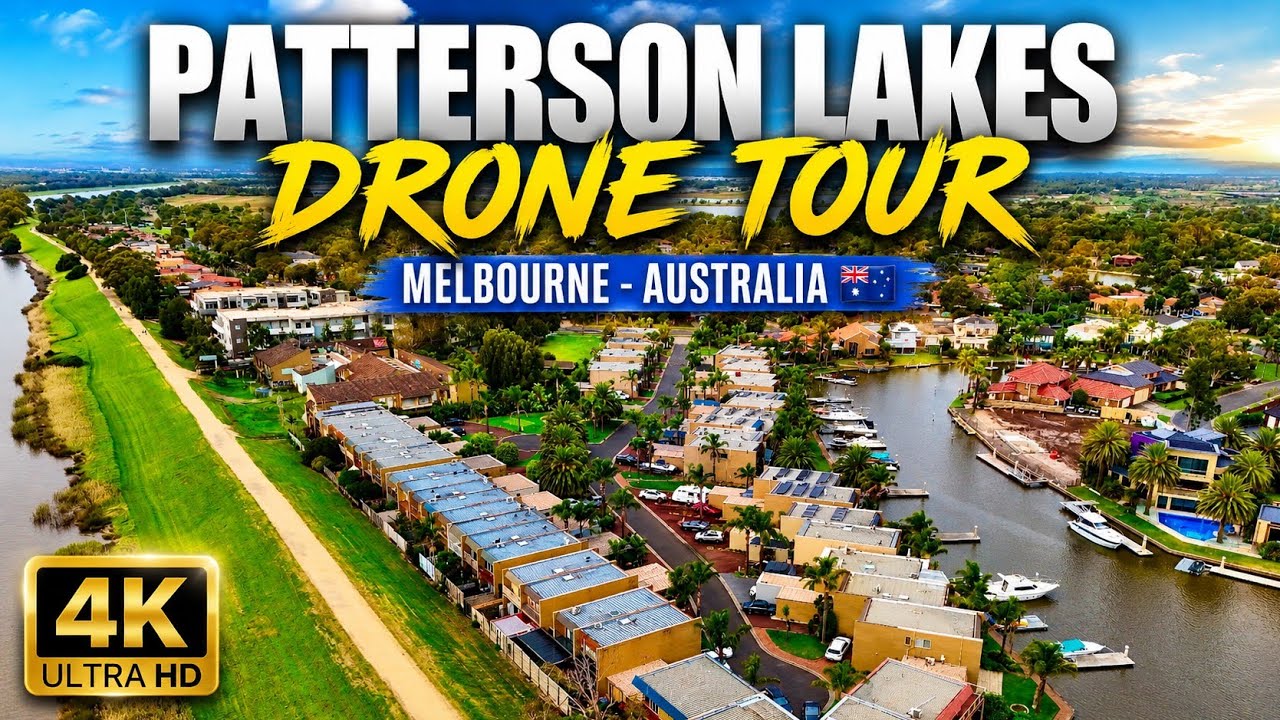 Flying and Exploring over Patterson Lakes & River, Melbourne, Australia ...