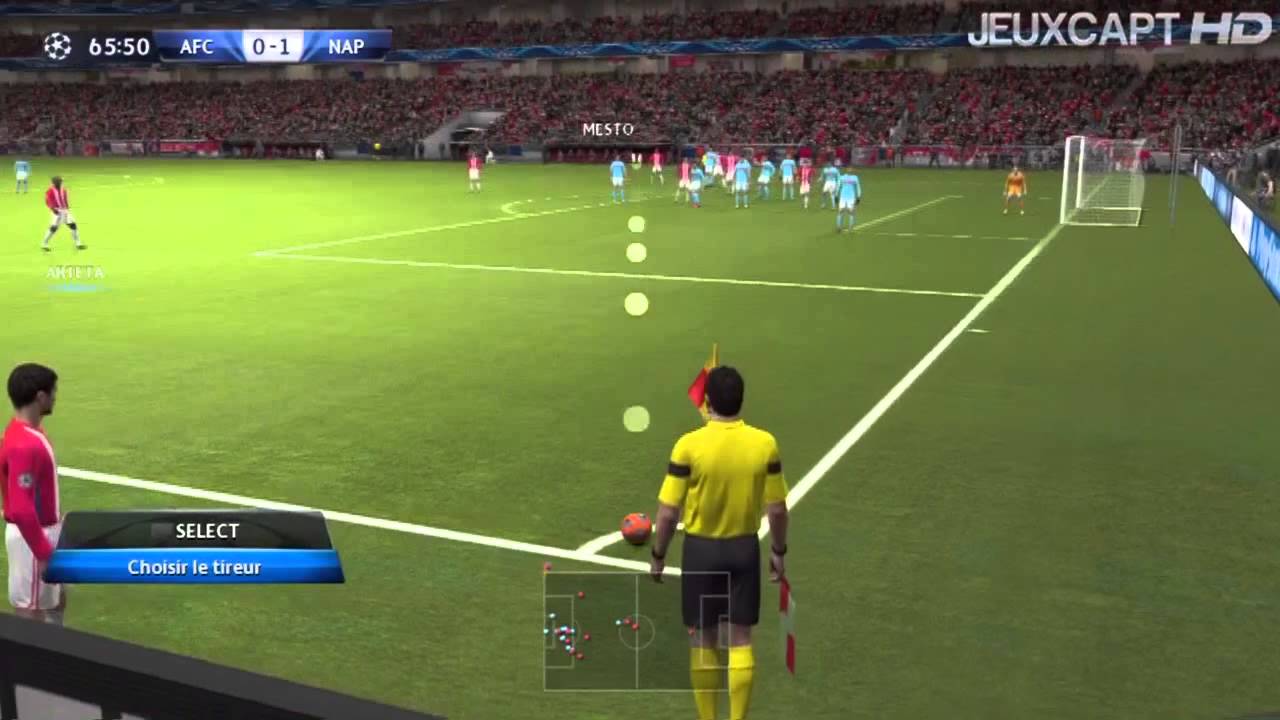 PES 2014 - Arsenal - Napoli / 2ème journée Ligue des Champions ...
