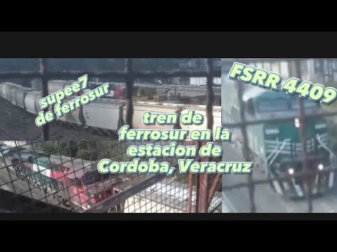 tren ferrosur y FERROMEX tren quimico en Córdoba ver rrubo al puerto de Veracruz (fsrr 4409 ...