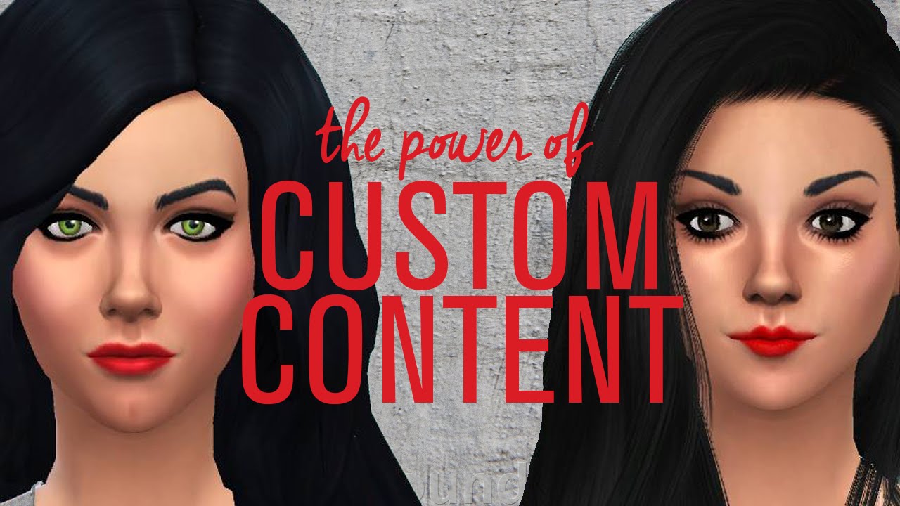 The Sims 4 CAS | The Power of Custom Content Tag - YouTube