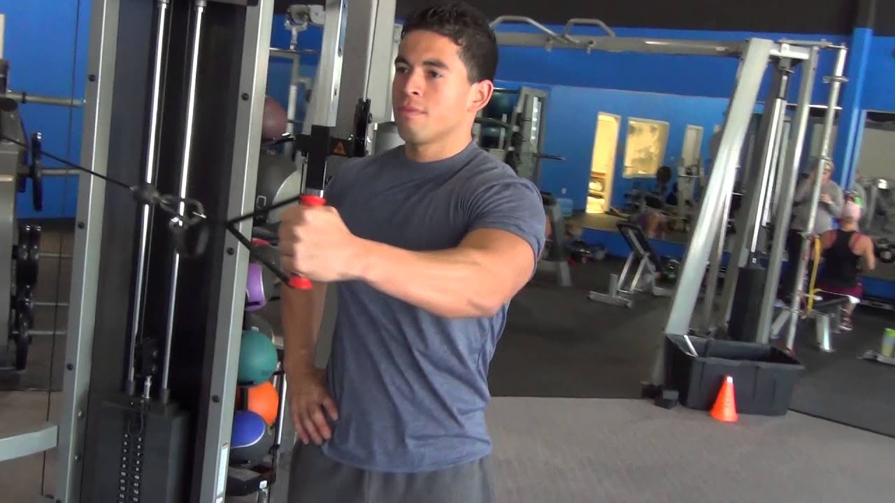 Cable Mid Single Arm Rear Delt Fly's - YouTube