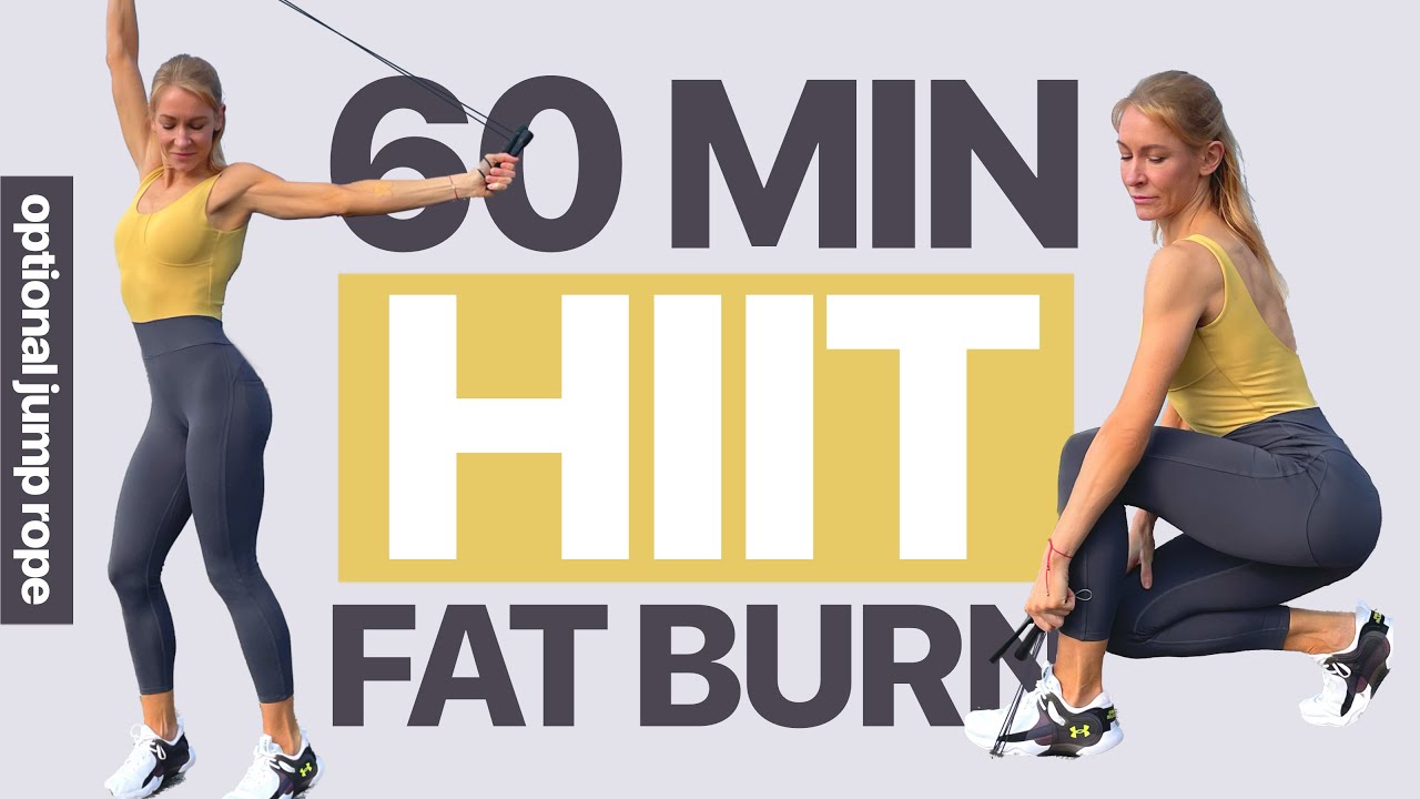 60 Min FAT BURN Full Body HIIT Cardio Workout - YouTube