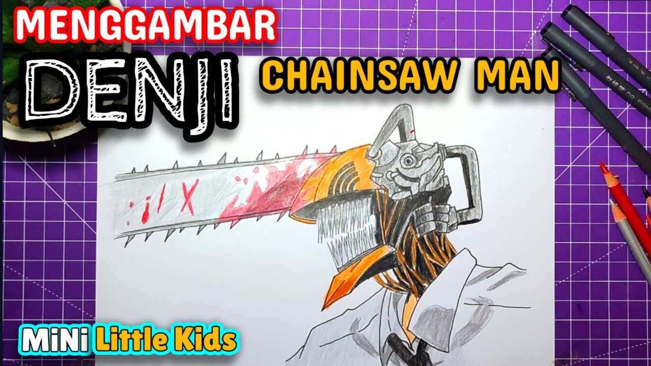 Menggambar Denji Chainsaw Man - How to draw Denji Chainsaw Man - YouTube