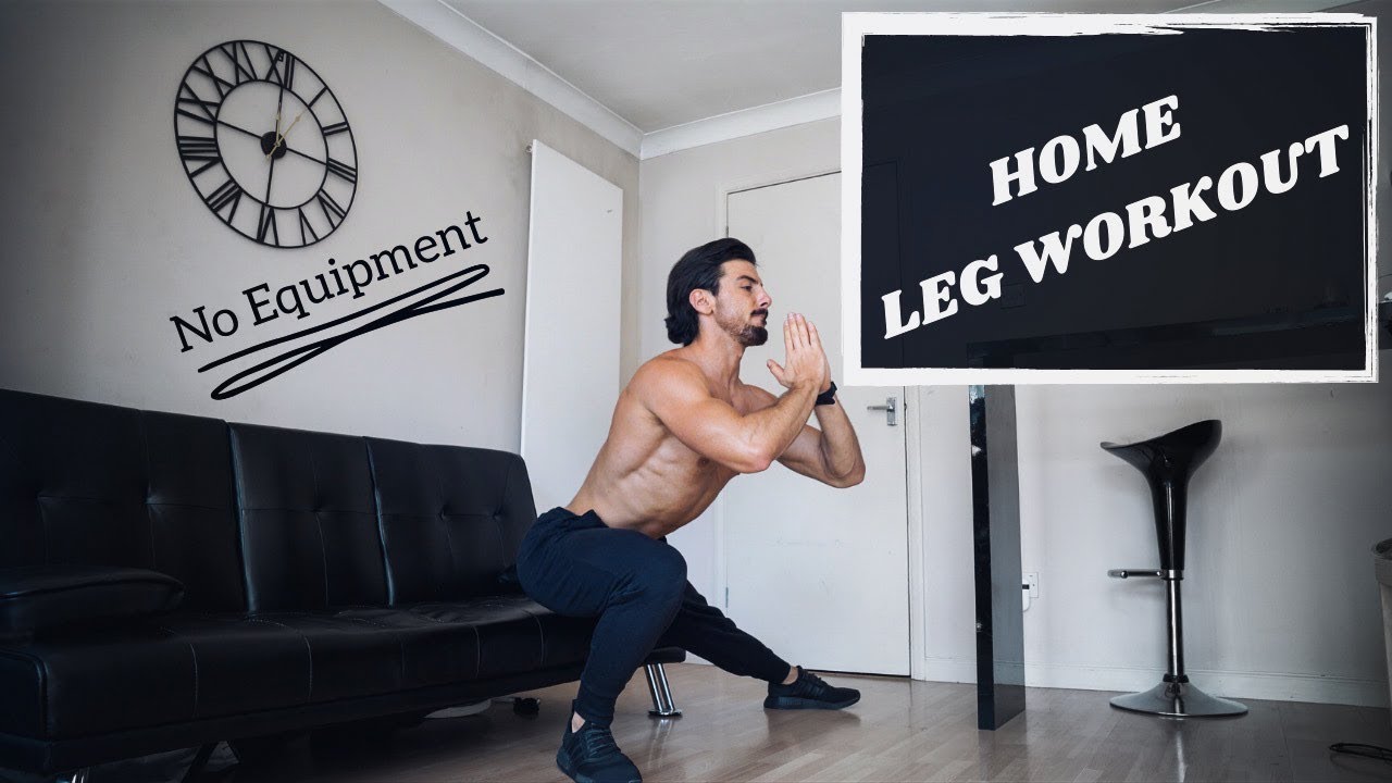 HOME LEG WORKOUT | Build Muscle | No Equipment | Rowan Row - YouTube