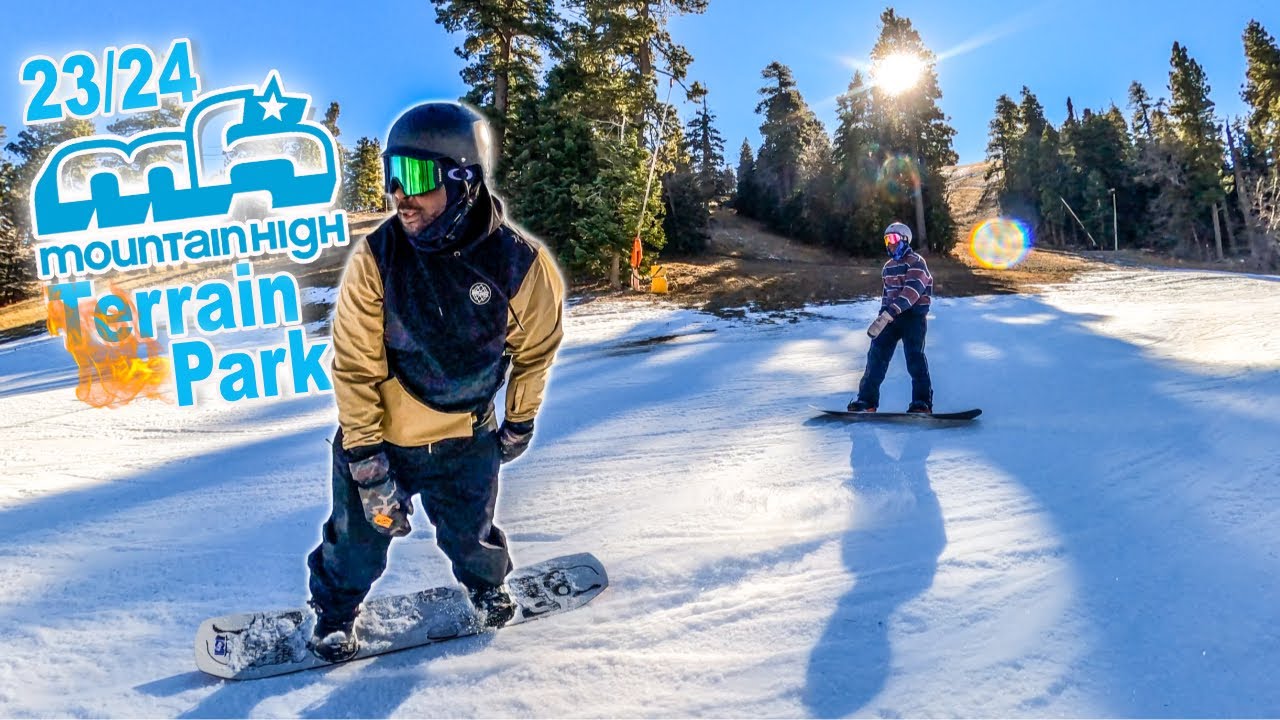 Mountain High Resort Terrain Park In December - YouTube