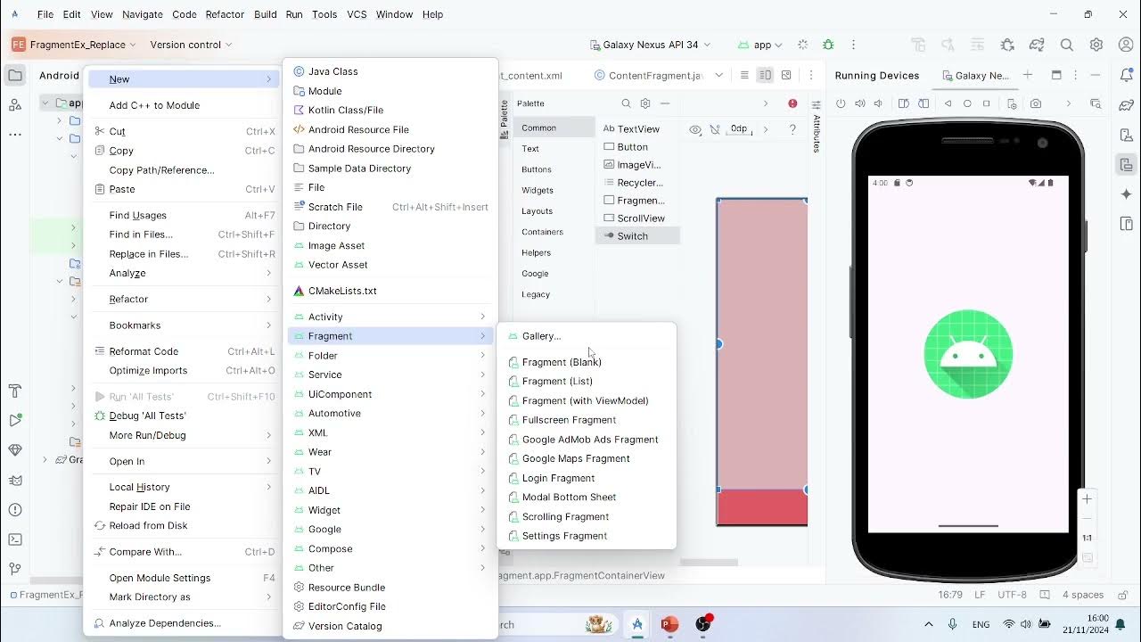 Fragment in Android - Labs-13.3: Replacing Fragments Dynamically in Android - YouTube