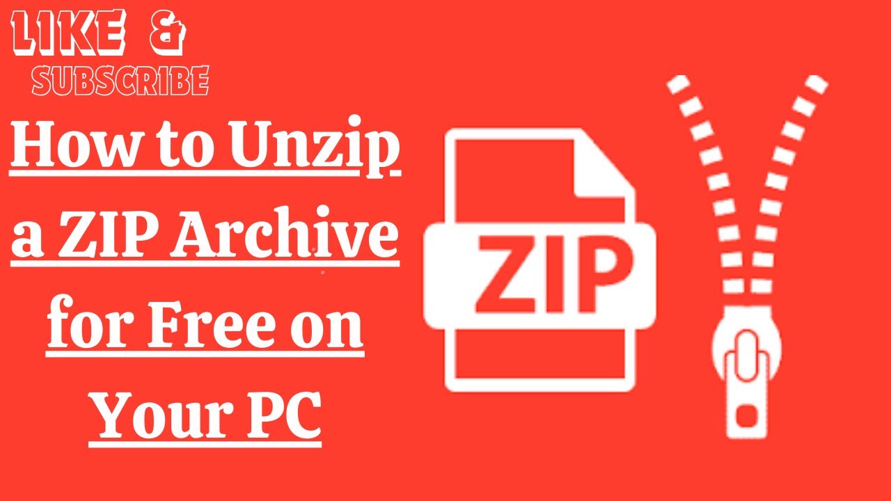 How to Unzip a ZIP Archive for Free on Your PC - YouTube