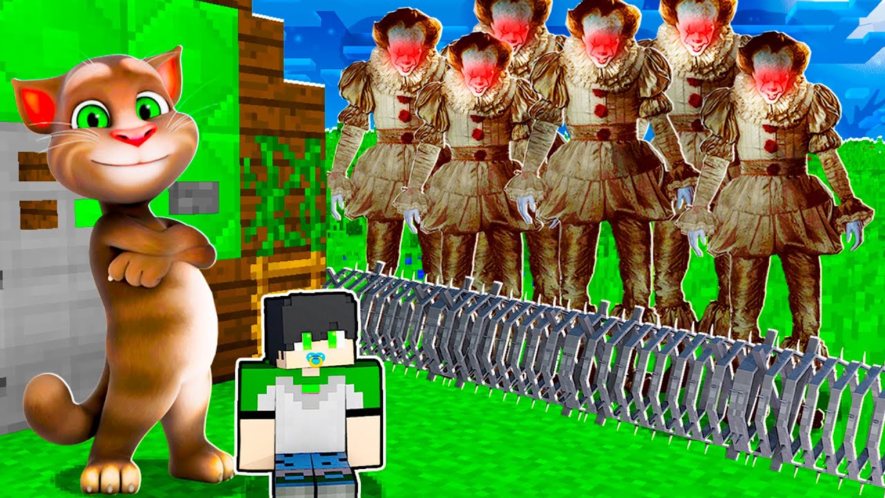 TALKING TOM PROTEGE BEBÊ DE UM APOCALIPSE DE ANIMATRONICS NO MINECRAFT ...