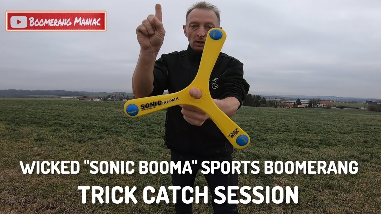 #boomerang TRICK CATCH SESSION.Wicked "SONIC BOOMA" Sports boomerang ...