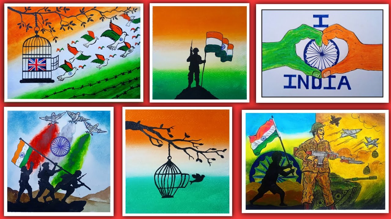 Best and easy Independence day drawing ideas for drawing competition ...