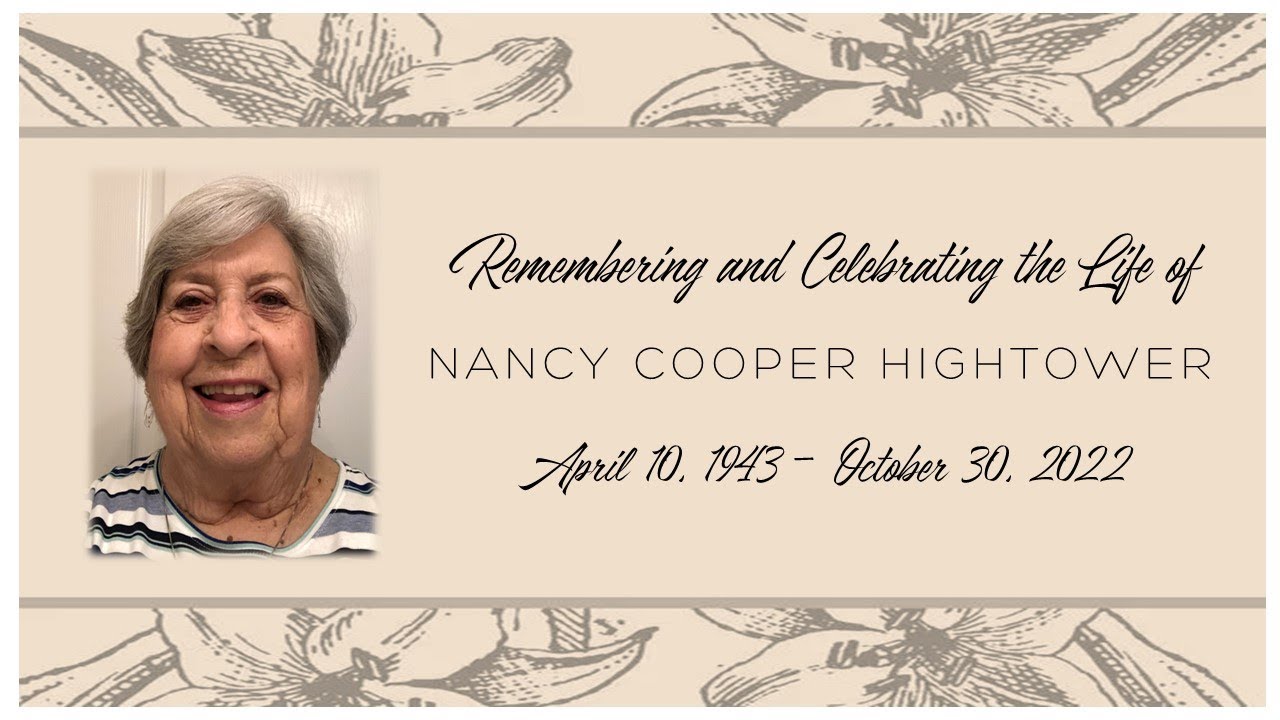 Nancy Hightower's Memorial Service - November 5, 2022 - YouTube