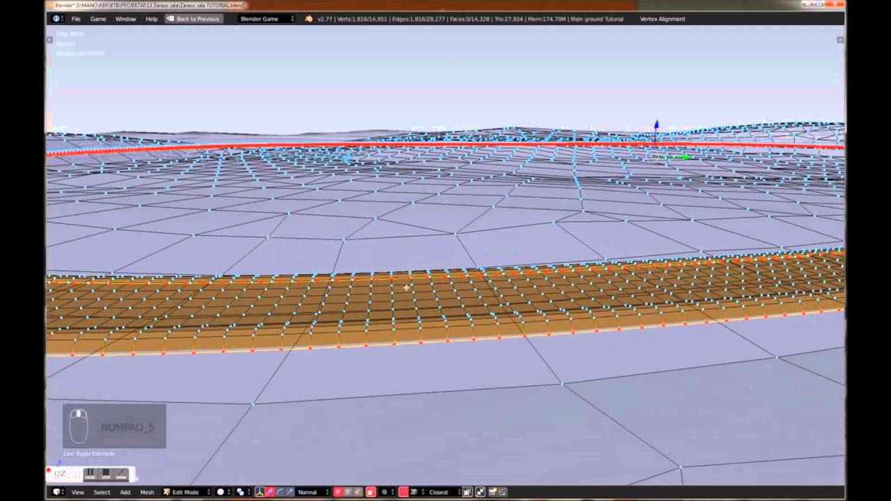 Racing track modelling part 9 Blender Ground mesh - YouTube