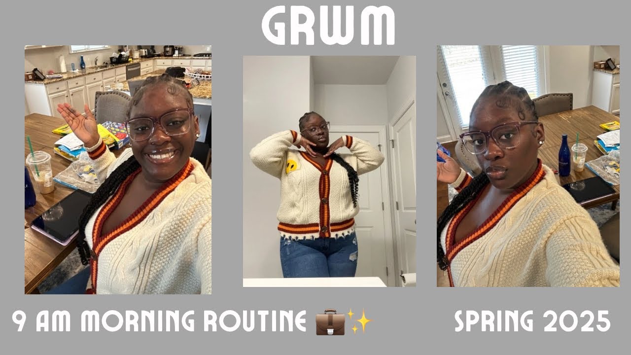 GRWM for Work | 9 AM Morning Routine 💼 - YouTube