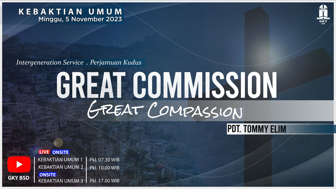 Kebaktian Umum 2 GKY BSD, 5 November 2023 - YouTube