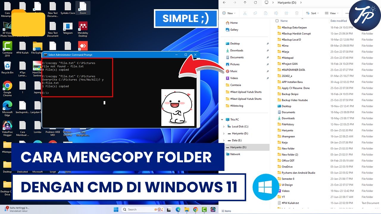 Cara Copy Folder Dengan CMD Di Windows 11 - YouTube