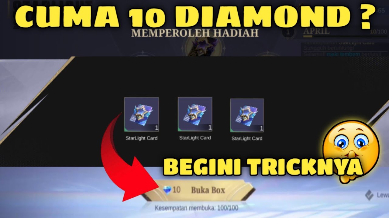 CARA MENDAPATKAN STARLIGHT CARD CUMA MODAL 10 DIAMOND DI EVENT ...