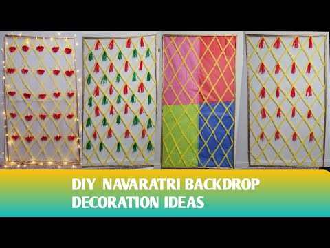 DIY Decorations |4 Easy backdrop Ideas | Festival backdrop |Traditional ...