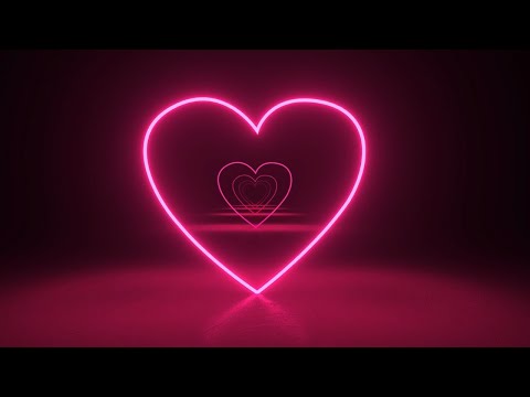 Heart Tunnel | Neon Pink Heart Background Video Loop | Wallpaper Heart | fondo tunel en movimiento