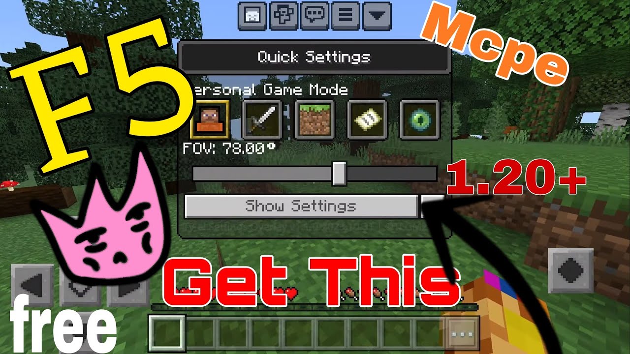 Mcpe F5 button addon [Minecraft PE] - YouTube
