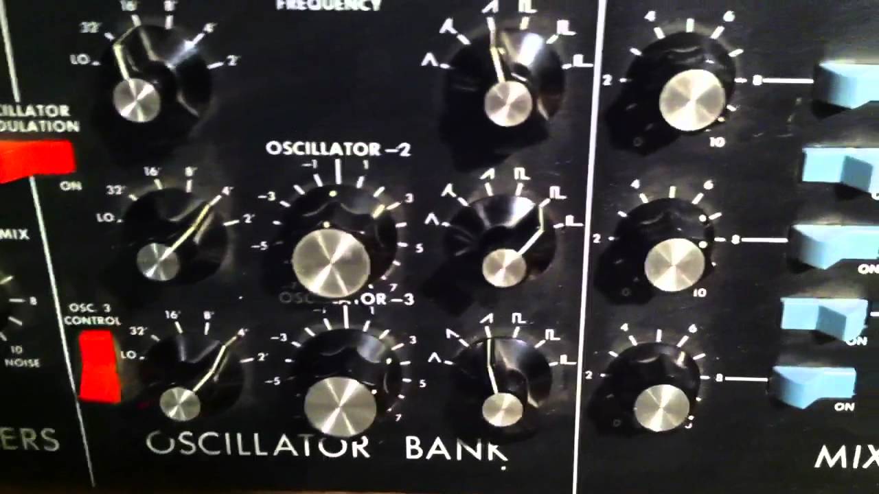 Moog Minimoog Model D- Stir It Up patch (settings close up) Bob Marley ...