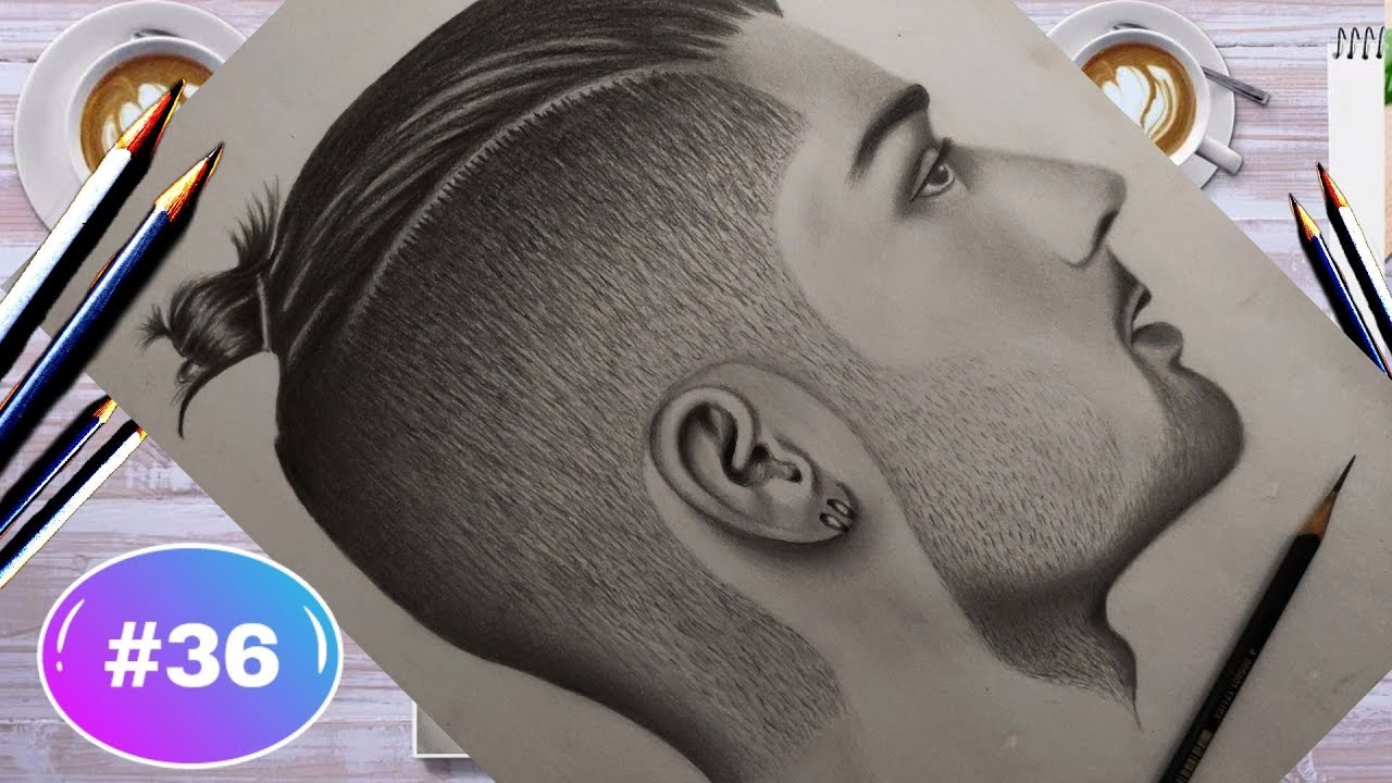 how to draw a man from the side using pencil graphic | part #36 - YouTube