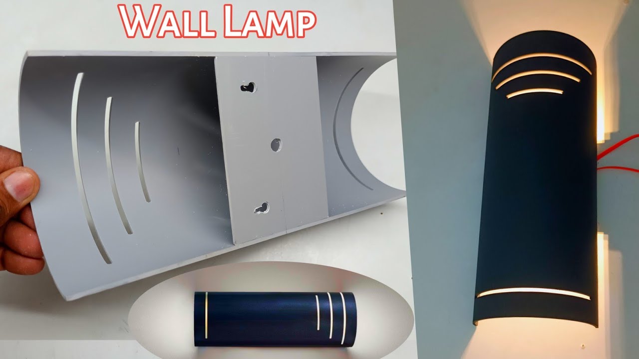How to make a Modern Lighting Ideas from PVC Pipe _ Simple Wall Lamp ...