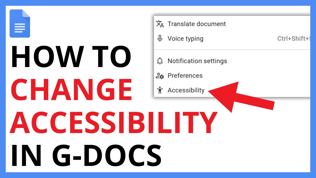 How to Change Accessibility in Google Docs [SIMPLE GUIDE] - YouTube