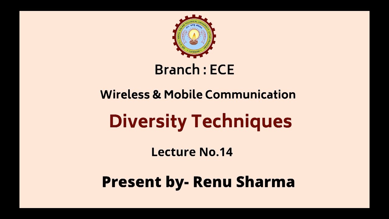 Wireless & Mobile Communication | Diversity Techniques | AKTU Digital ...