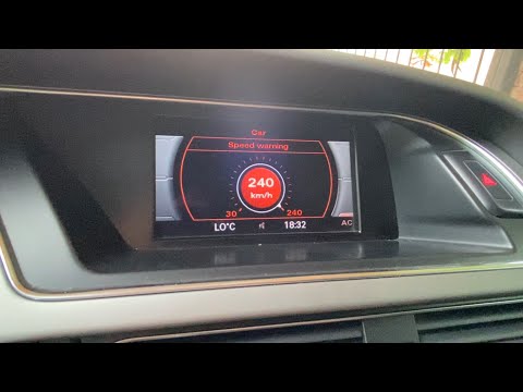 How to set “SPEED WARNING” on Audi? A1,A3,A4,A5,A6,A7,A8,Q3,Q5,Q7 - YouTube