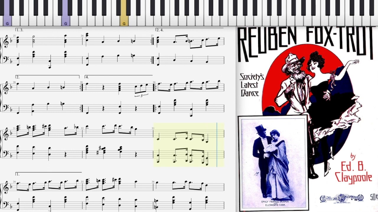 Reuben Fox Trot by Edward Claypoole (1914, Fox Trot piano) - YouTube