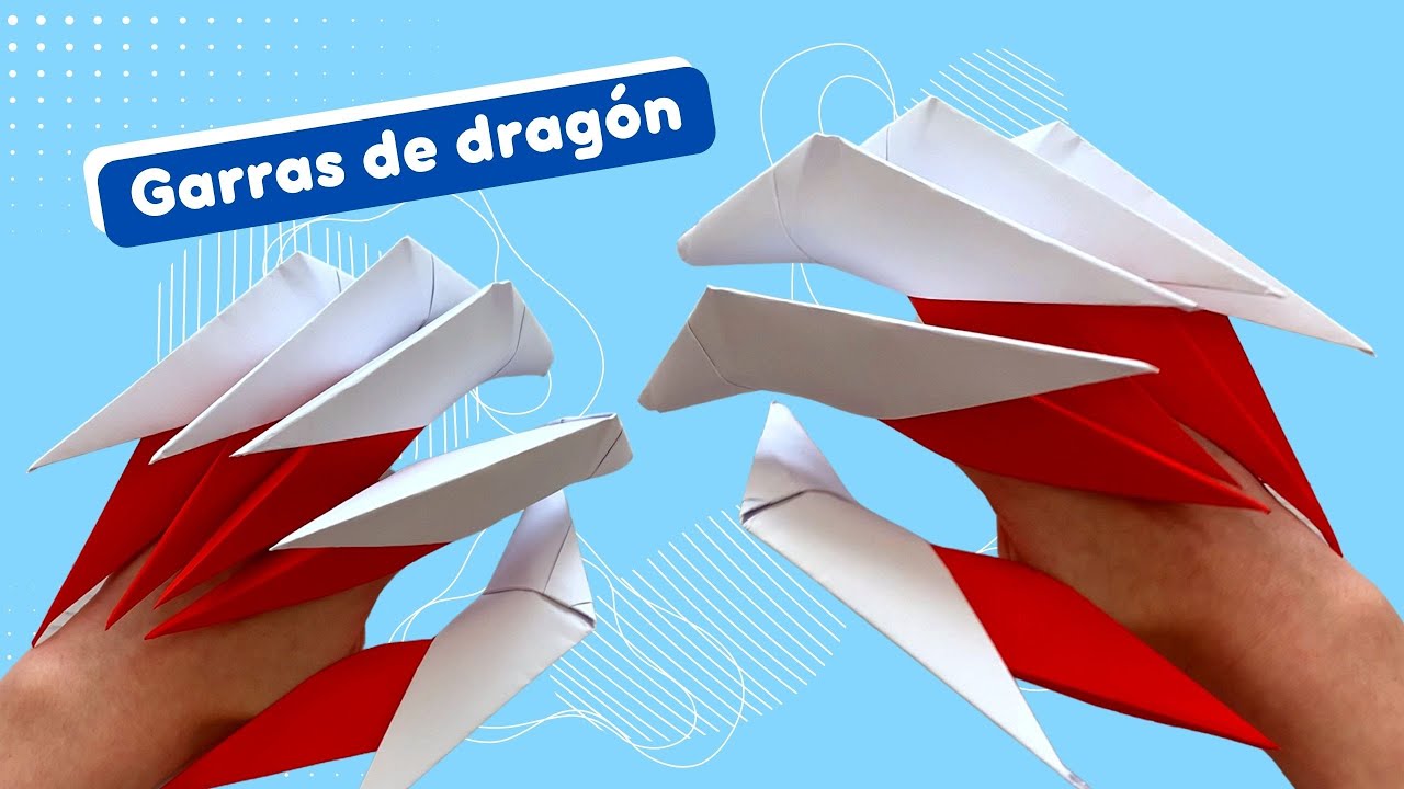 Garras de dragón de papel. Manualidades con papel - YouTube