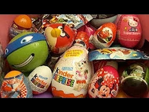 NEW Huge 101 Surprise Egg Opening Kinder Surprise Blind Bag Disney ...