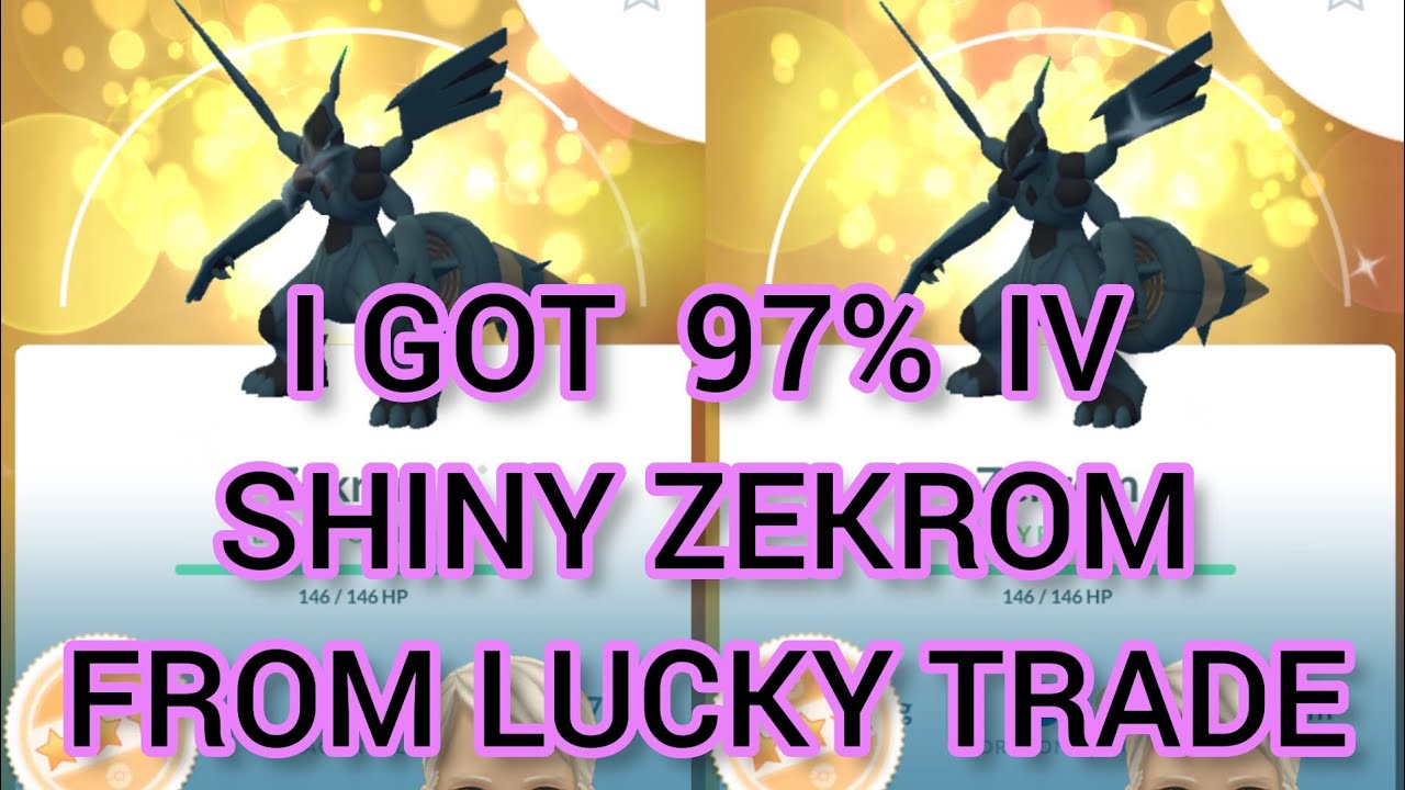 I got 97% IV SHINY ZEKROM from LUCKY TRADE ft. Sanne Peters | Thank You ...