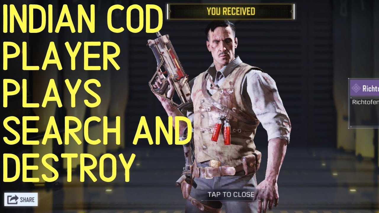 Indian COD PLAYER PLAYS SEARCH AND DESTROY - YouTube