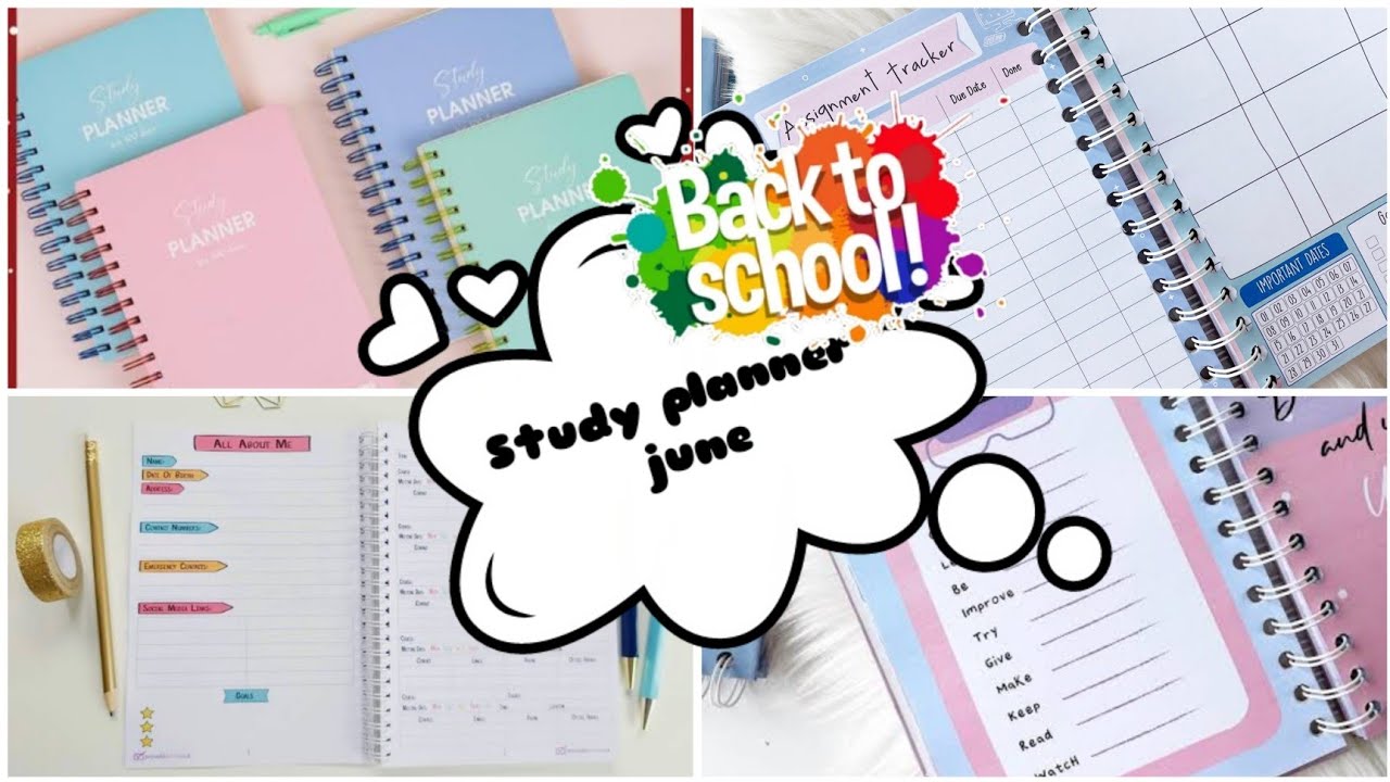 June Study planner 📚📚 Back to school study motivation study with me ...