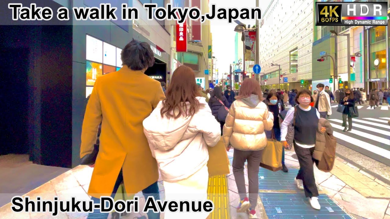4K 60fps HDR// Take a walk in Tokyo, Japan, Meiji dori Avenue→ ...