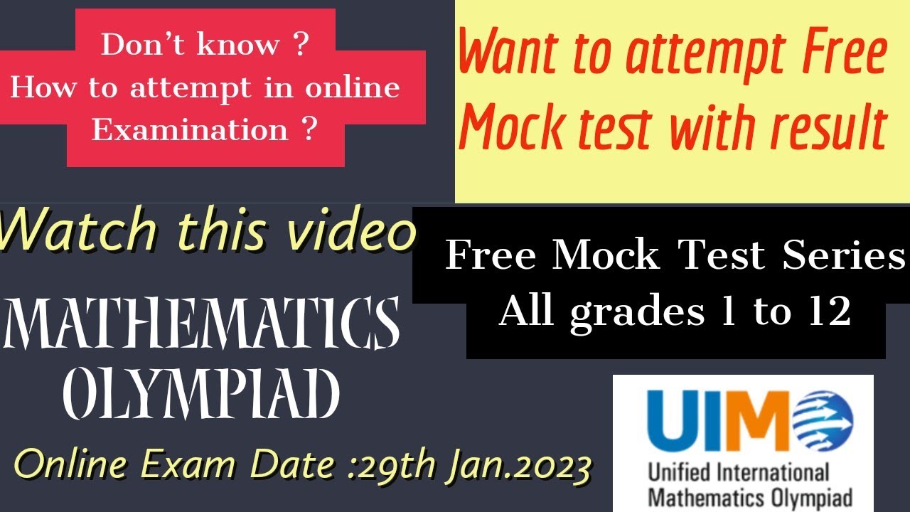 Free mock test series #IMO #SOF #olympiadexam - YouTube
