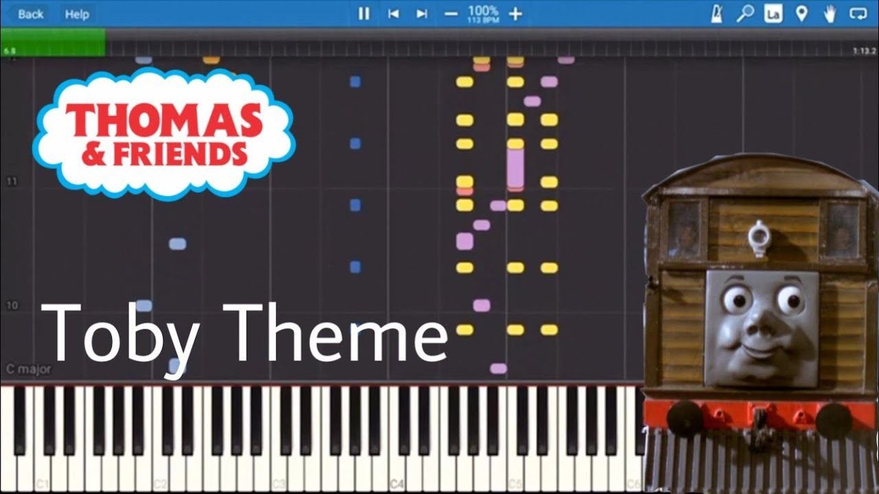 Thomas and Friends - Toby Theme // Synthesia - YouTube