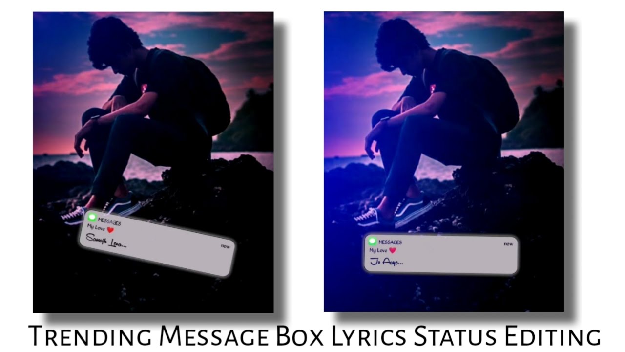 New Shake Effect Message Box Lyrics Status Editing | Alight Motion ...