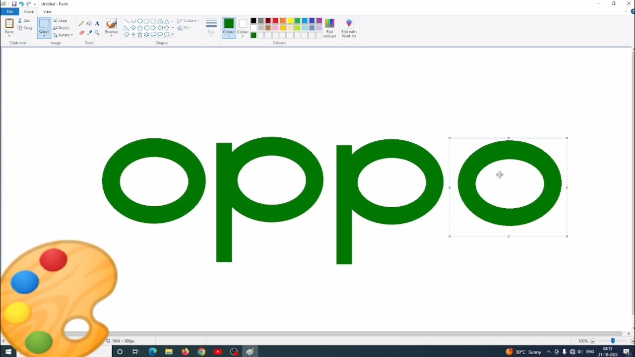 How to draw oppo logo in ms paint 🎨🖌️|#Rajaartdrawing - YouTube